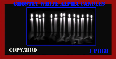 Second Life Marketplace - ghostly white alpha candles